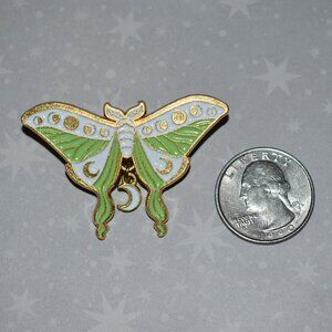 Jewelry | Pretty Moon Phases Luna Moth Hanging Crescent Moon Large ...
